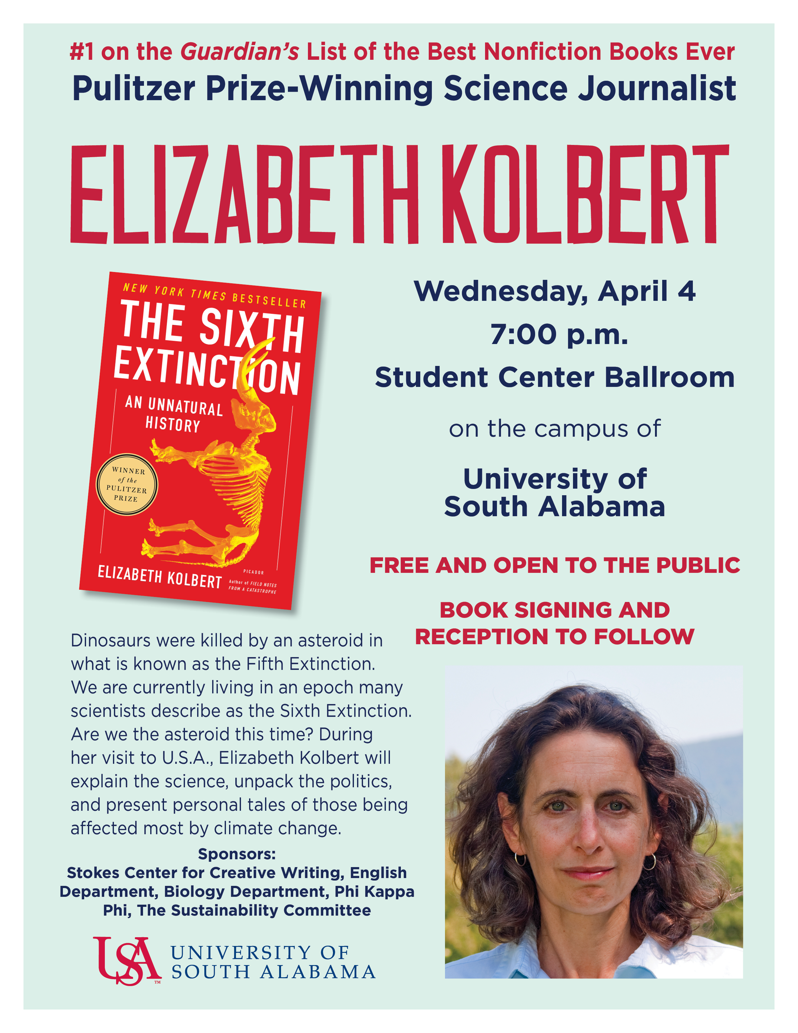 Pulitzer Prize-Winning Science Journalist Elizabeth Kolbert to Speak at ...